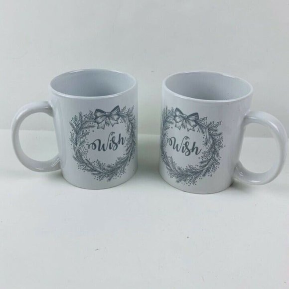 Designpac | Dining | Set Of 2 Designpac Wish Mugs Pair Christmas Coffee ...